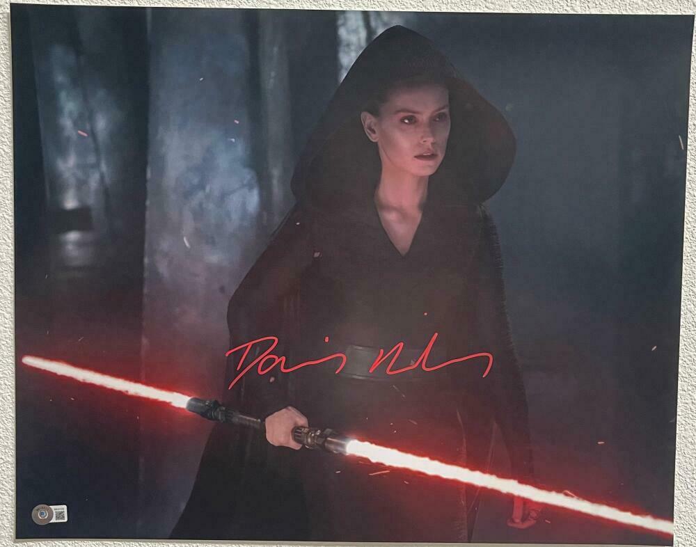 DAISY RIDLEY SIGNED 16X20 STAR WARS THE RISE OF SKYWALKER AUTOGRAPH ...