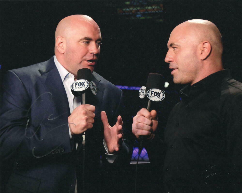 DANA WHITE SIGNED AUTOGRAPH 8X10 PHOTO - UFC PRESIDENT W/ JOE ROGAN ...