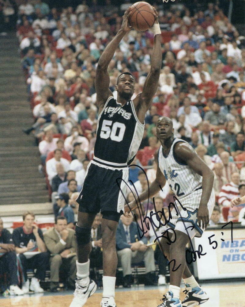 DAVID ROBINSON SIGNED AUTOGRAPH 8x10 PHOTO - THE ADMIRAL, SAN ANTONIO ...