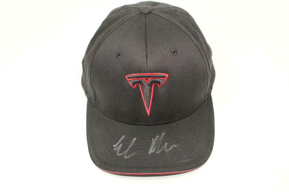 ELON MUSK SIGNED AUTOGRAPH TESLA BASEBALL HAT CAP - SPACEX FOUNDER w ...