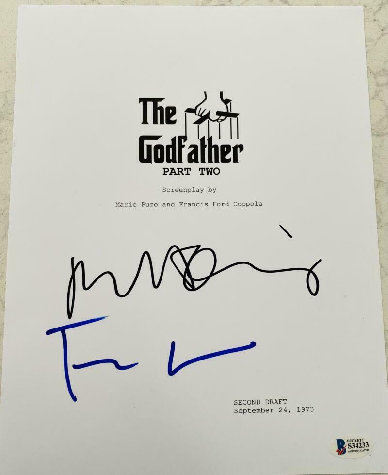 FRANCIS FORD COPPOLA & ROBERT DENIRO SIGNED AUTOGRAPH "GODFATHER 2 ...