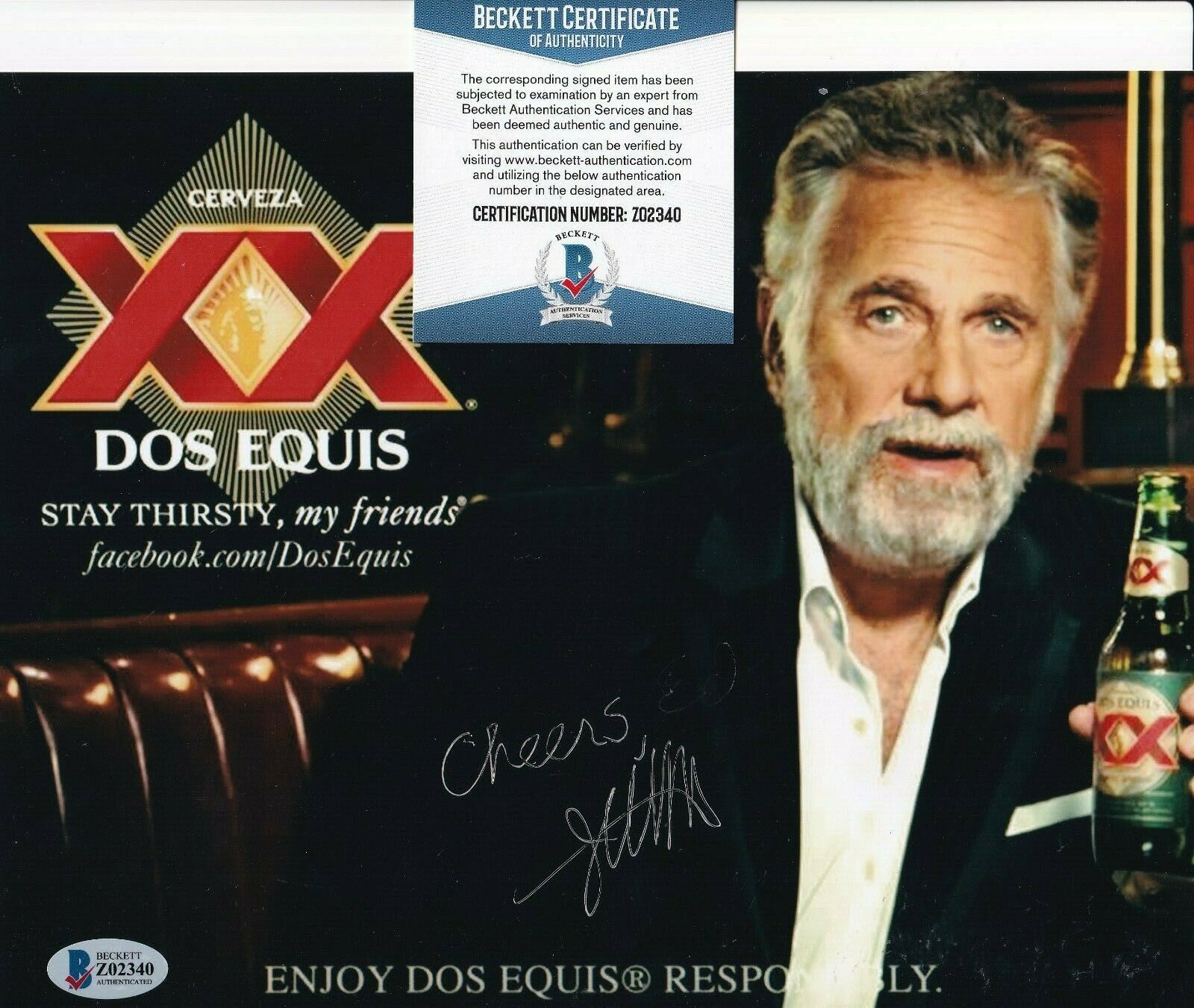 JONATHAN GOLDSMITH signed (DOS EQUIS) Most Interesting Man in the World ...