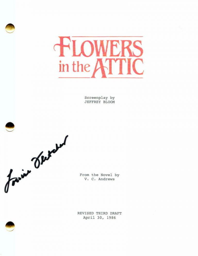 LOUISE FLETCHER SIGNED AUTOGRAPH FLOWERS IN THE ATTIC FULL MOVIE SCRIPT ...