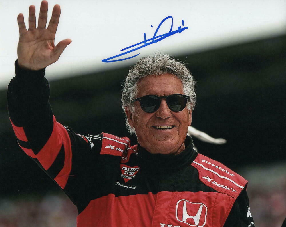 MARIO ANDRETTI SIGNED AUTOGRAPH 8X10 PHOTO - FORMULA ONE INDYCAR NASCAR ...