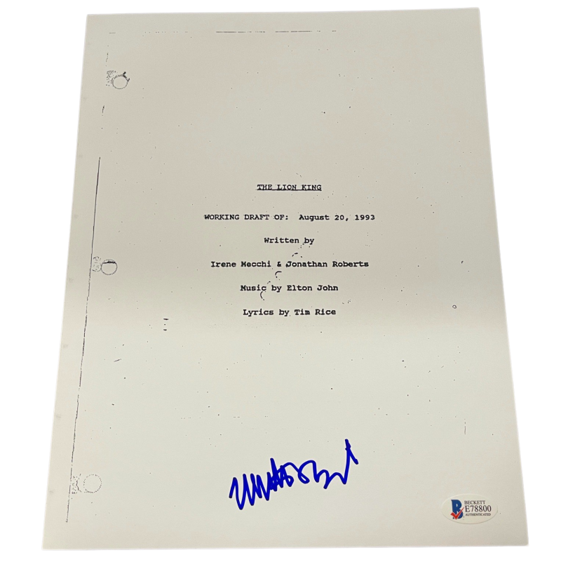 MATTHEW BRODERICK SIGNED THE LION KING FULL SCRIPT AUTHENTIC AUTOGRAPH ...