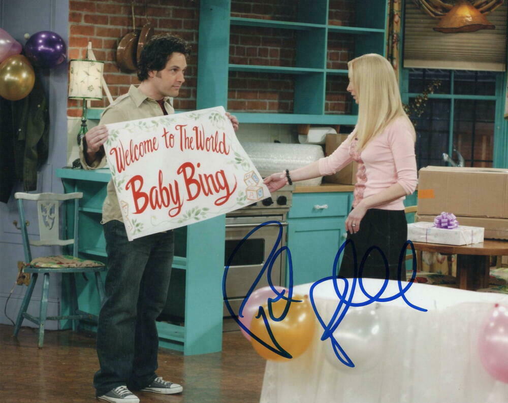 PAUL RUDD SIGNED AUTOGRAPH 8X10 PHOTO - FRIENDS W/ LISA KUDROW, VERY ...
