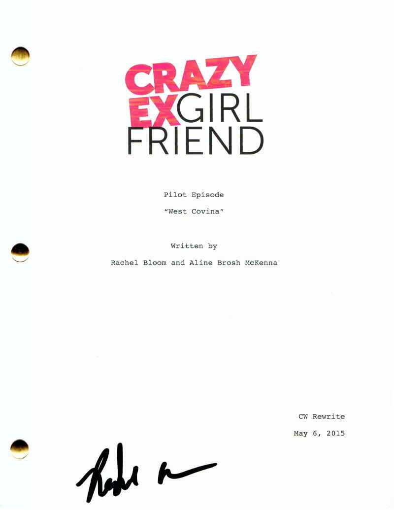 RACHEL BLOOM SIGNED AUTOGRAPH CRAZY EX-GIRLFRIEND FULL PILOT SCRIPT ...