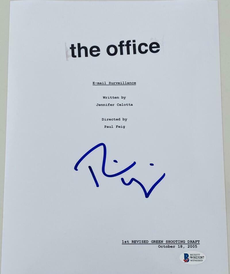 RAINN WILSON SIGNED AUTOGRAPH "THE OFFICE EMAIL SURVEILLANCE" EP SCRIPT ...