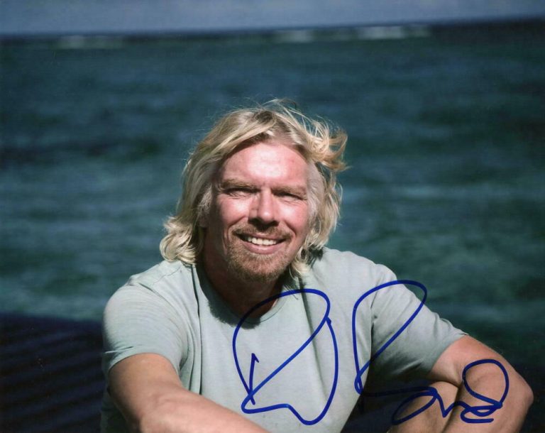 RICHARD BRANSON SIGNED AUTOGRAPH 8x10 PHOTO - VIRGIN GALACTIC ATLANTIC ...