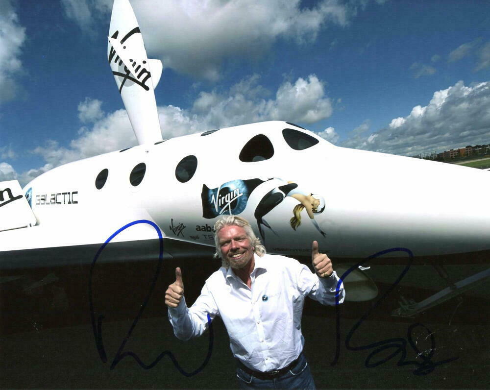 RICHARD BRANSON SIGNED AUTOGRAPH 8x10 PHOTO - VIRGIN GALACTIC FOUNDER ...