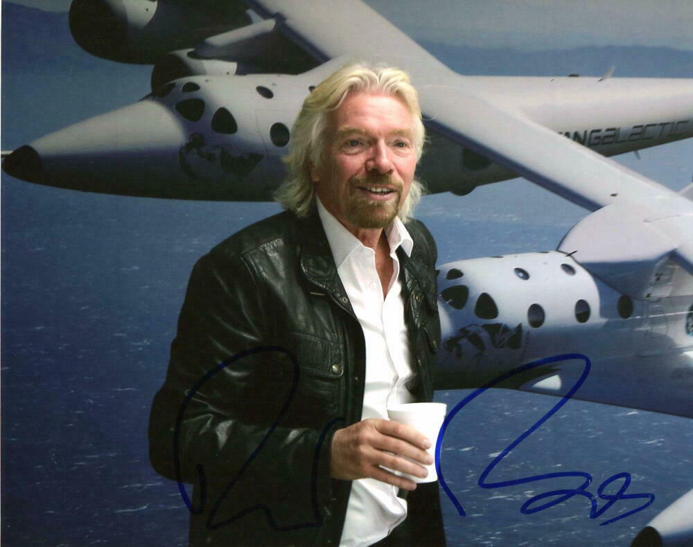RICHARD BRANSON SIGNED AUTOGRAPH 8x10 PHOTO - VIRGIN GROUP BILLIONAIRE ...