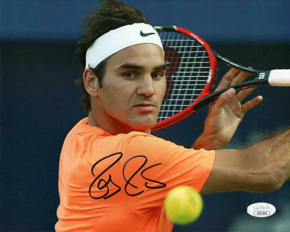 ROGER FEDERER SIGNED AUTOGRAPH 8X10 PHOTO - TENNIS LEGEND, WIMBLEDON ...