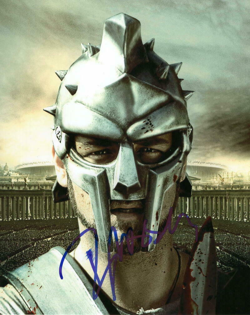 RUSSELL CROWE SIGNED AUTOGRAPH 8X10 PHOTO - GLADIATOR STUD, LA ...