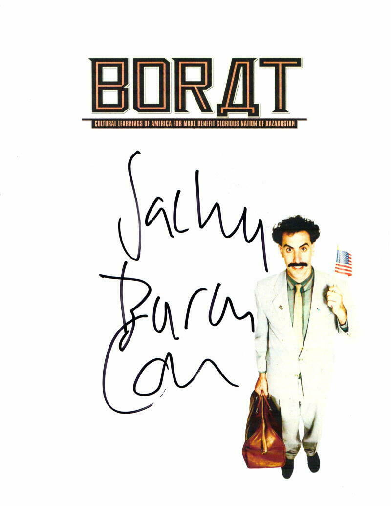 SACHA BARON COHEN SIGNED AUTOGRAPH BORAT MINI POSTER - VERY RARE FULL ...