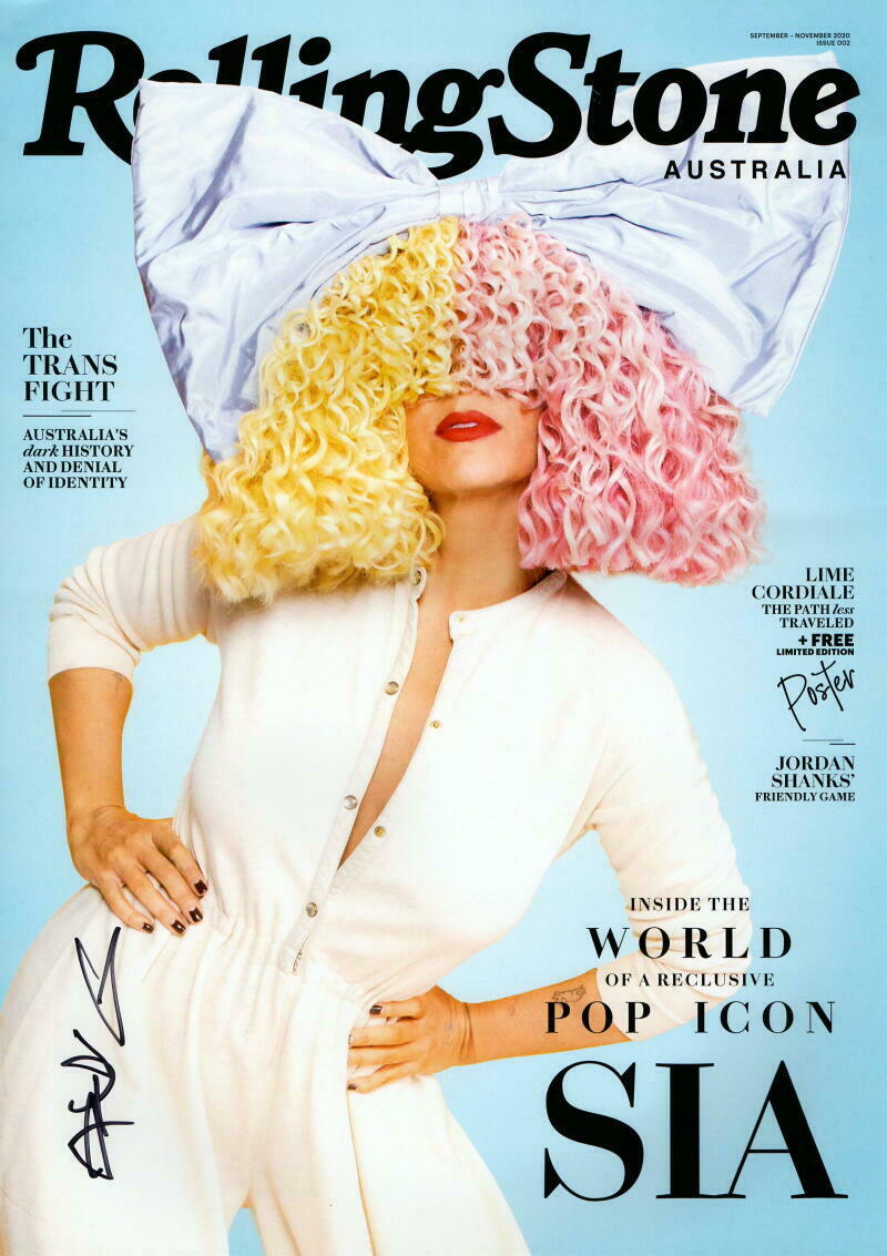 SIA SIGNED AUTOGRAPH ROLLING STONE 11x17 POSTER PHOTO PRINT - POP ...