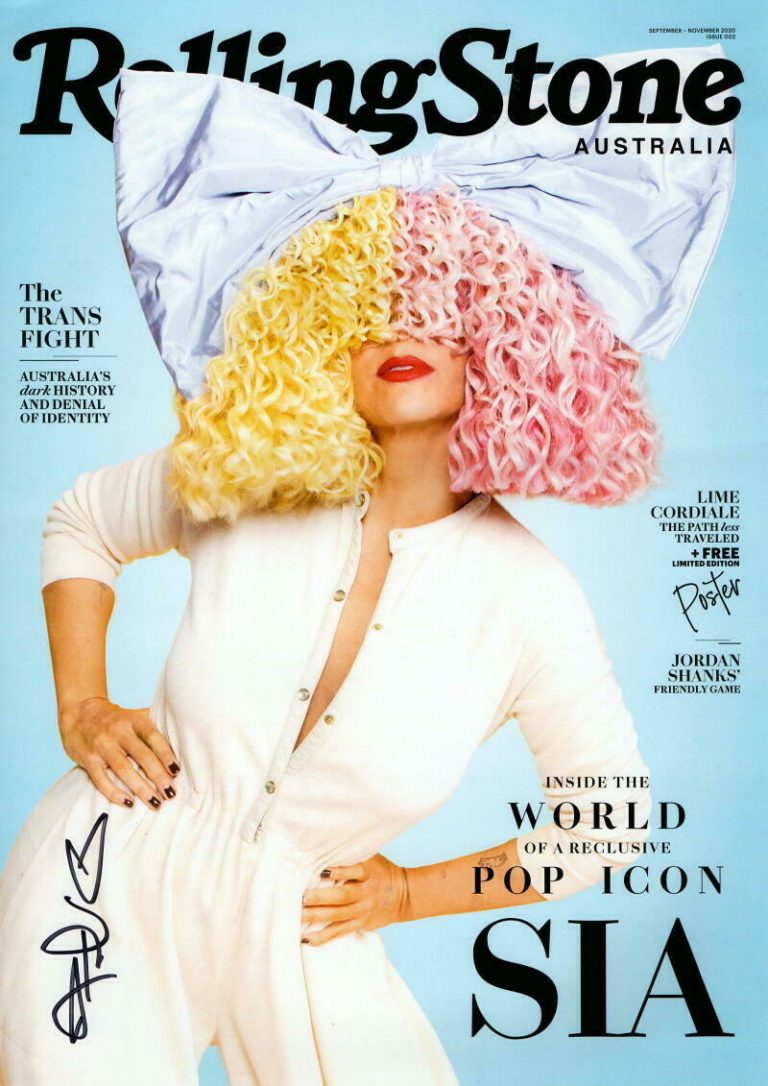 SIA SIGNED AUTOGRAPH ROLLING STONE COVER 11x17 POSTER PHOTO PRINT A ...