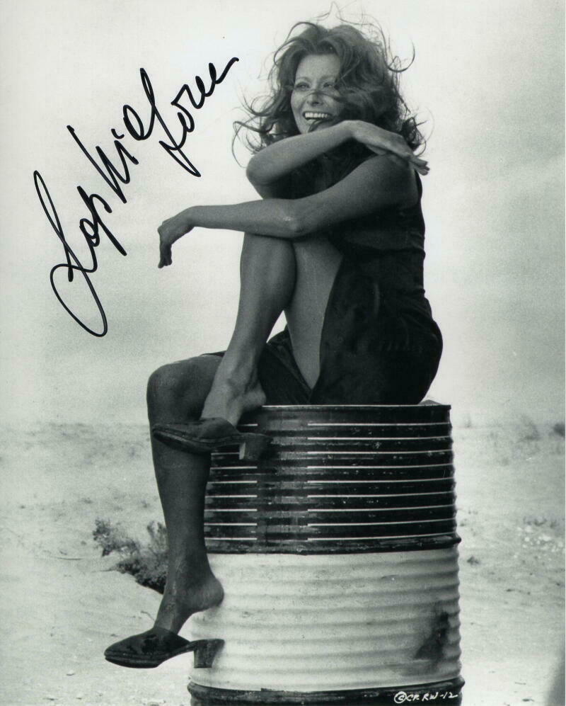 SOPHIA LOREN SIGNED AUTOGRAPH 8X10 PHOTO - MARRIAGE ITALIAN STYLE, TWO ...