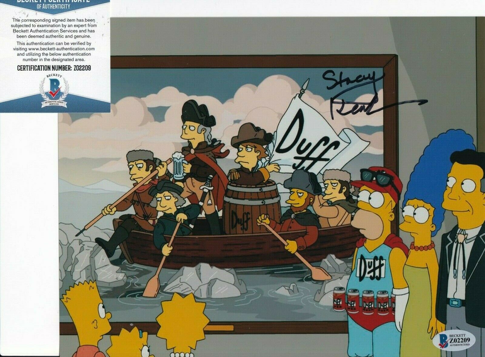 STACY KEACH signed (THE SIMPSONS) Howard Duff 8X10 photo BECKETT BAS ...