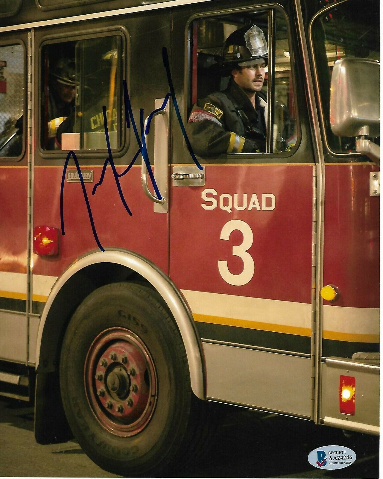 TAYLOR KINNEY AUTOGRAPHED SIGNED CHICAGO FIRE SEVERIDE BAS COA 8X10 ...