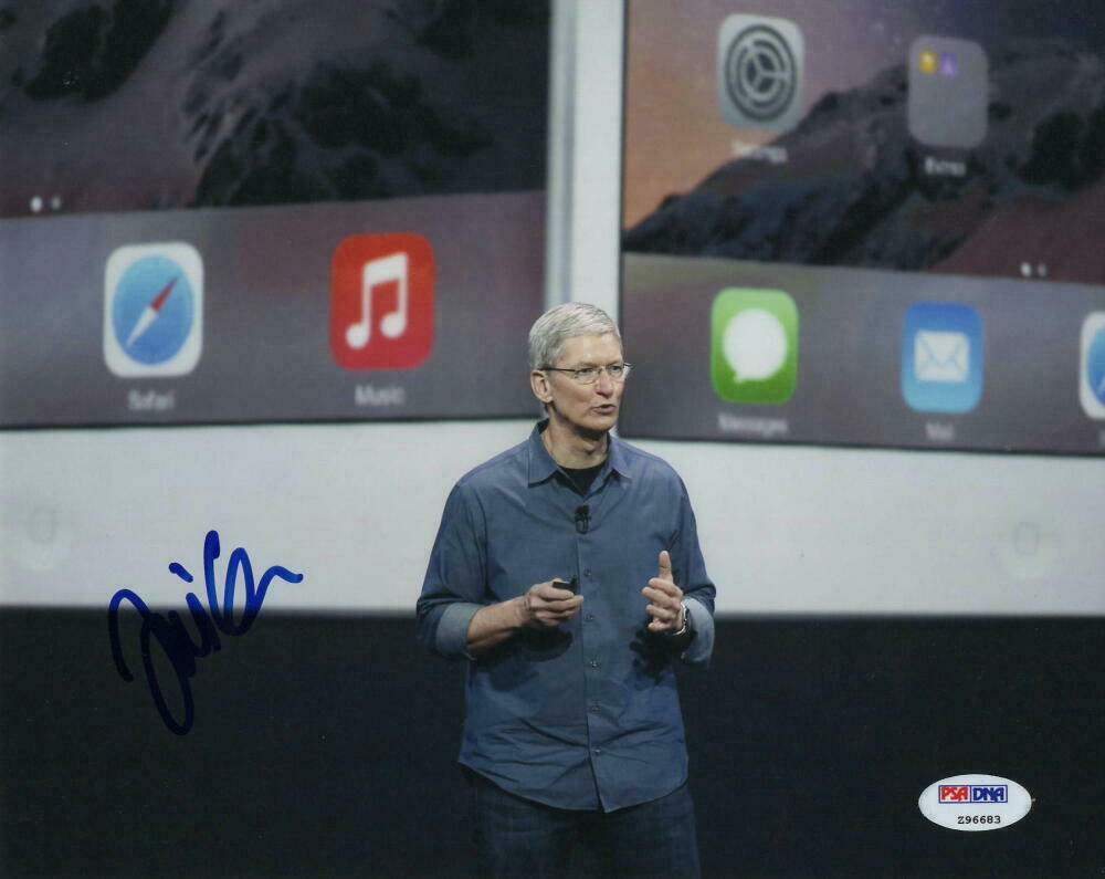 TIM COOK SIGNED AUTOGRAPH 8X10 PHOTO - APPLE CEO AFTER STEVE JOBS, VERY ...