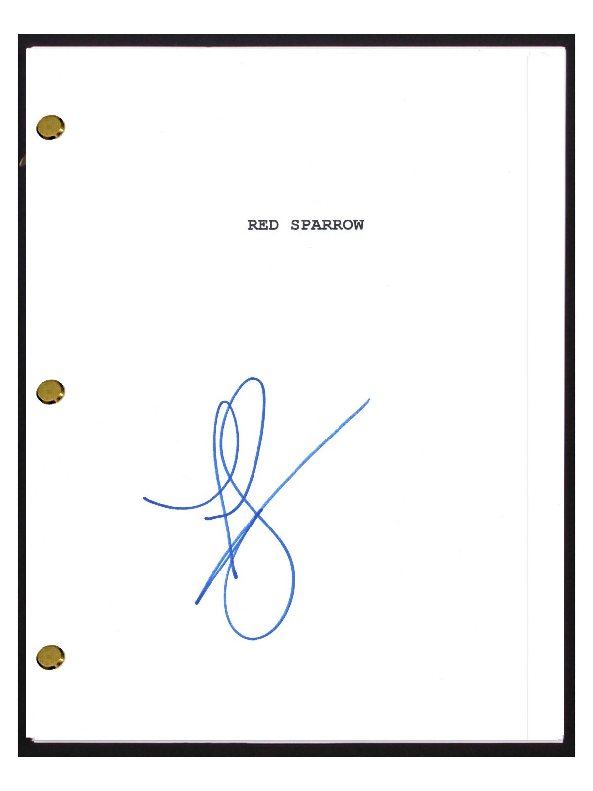 Francis Lawrence Signed Autographed RED SPARROW Movie Screenplay Script ...