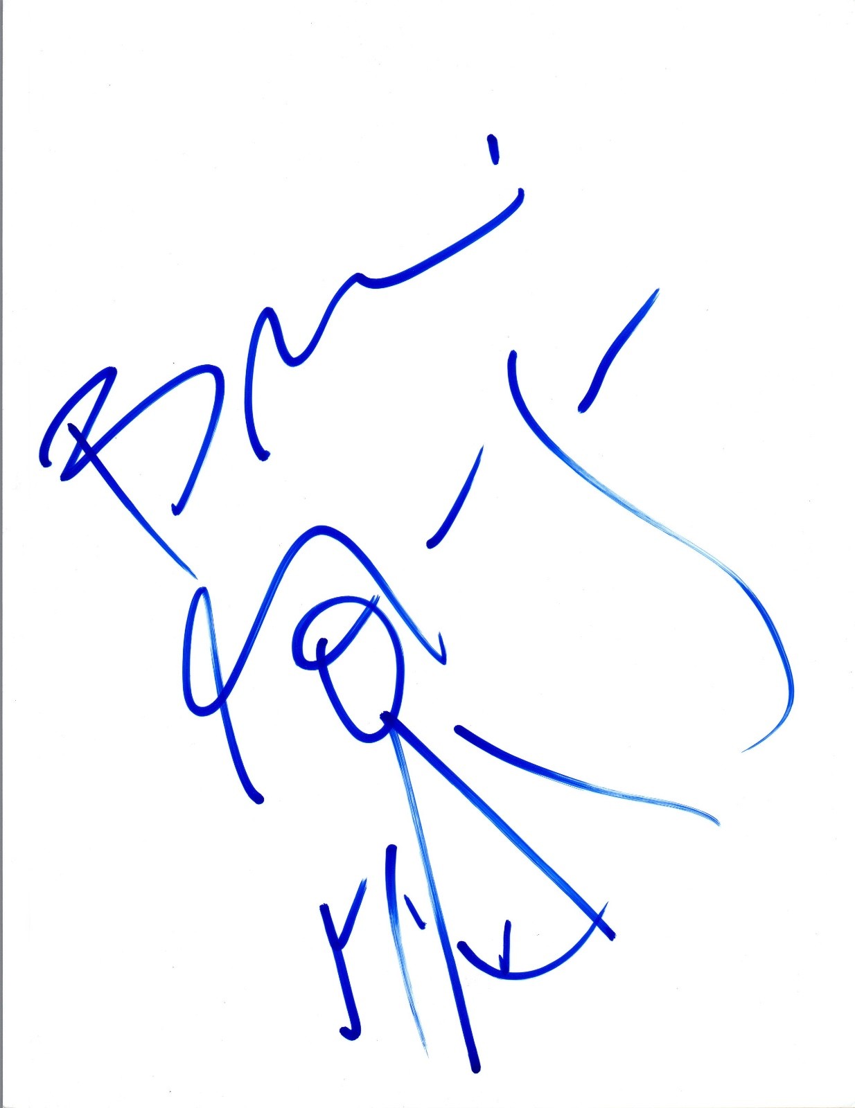 Brian Grazer Signed Autographed Hand Drawn Sketch Film Producer COA VD ...