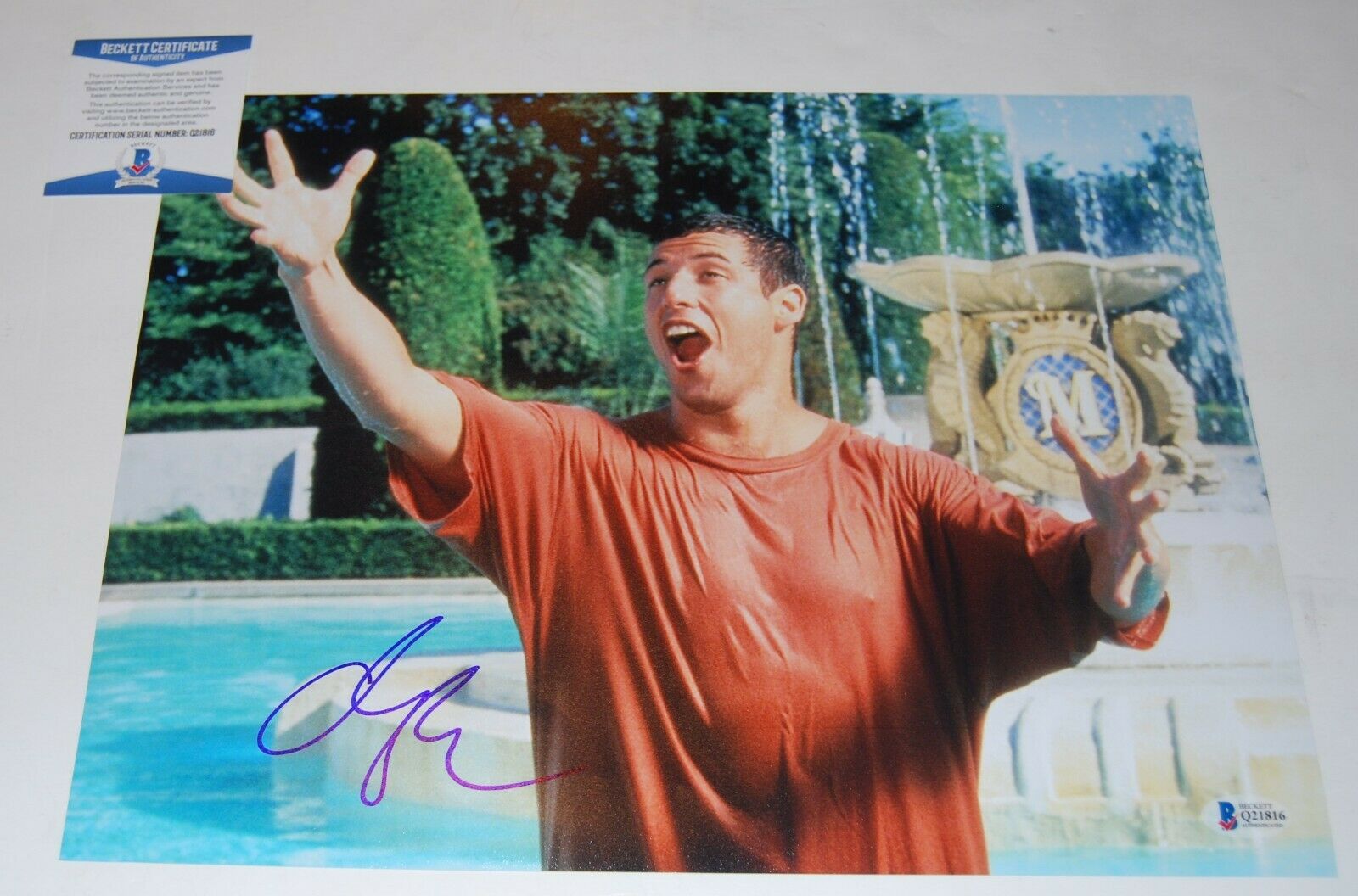 ADAM SANDLER signed (BILLY MADISON) 11X14 photo *PROOF* Beckett ...