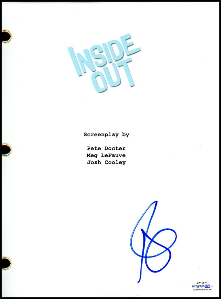 Amy Poehler "Inside Out" AUTOGRAPH Signed Full Complete Script ...