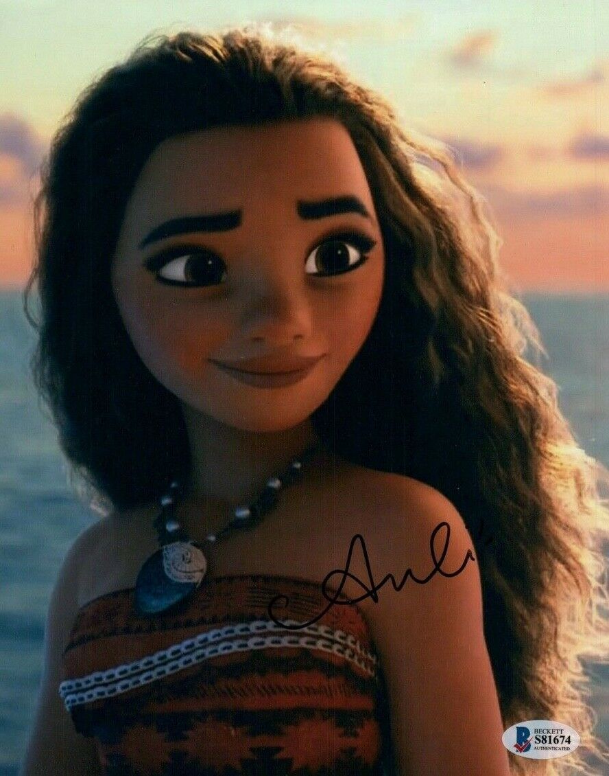 Auli'i Cravalho Signed Autograph 8x10 Photo Disney's MOANA Beckett COA ...