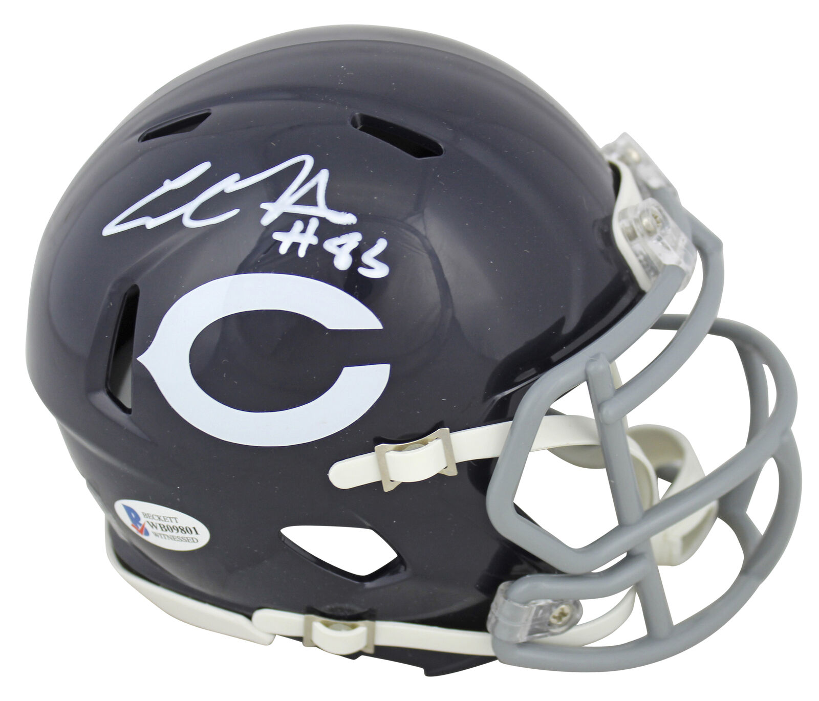 Bears Cole Kmet Authentic Signed 60's Throwback Logo Speed Mini Helmet ...