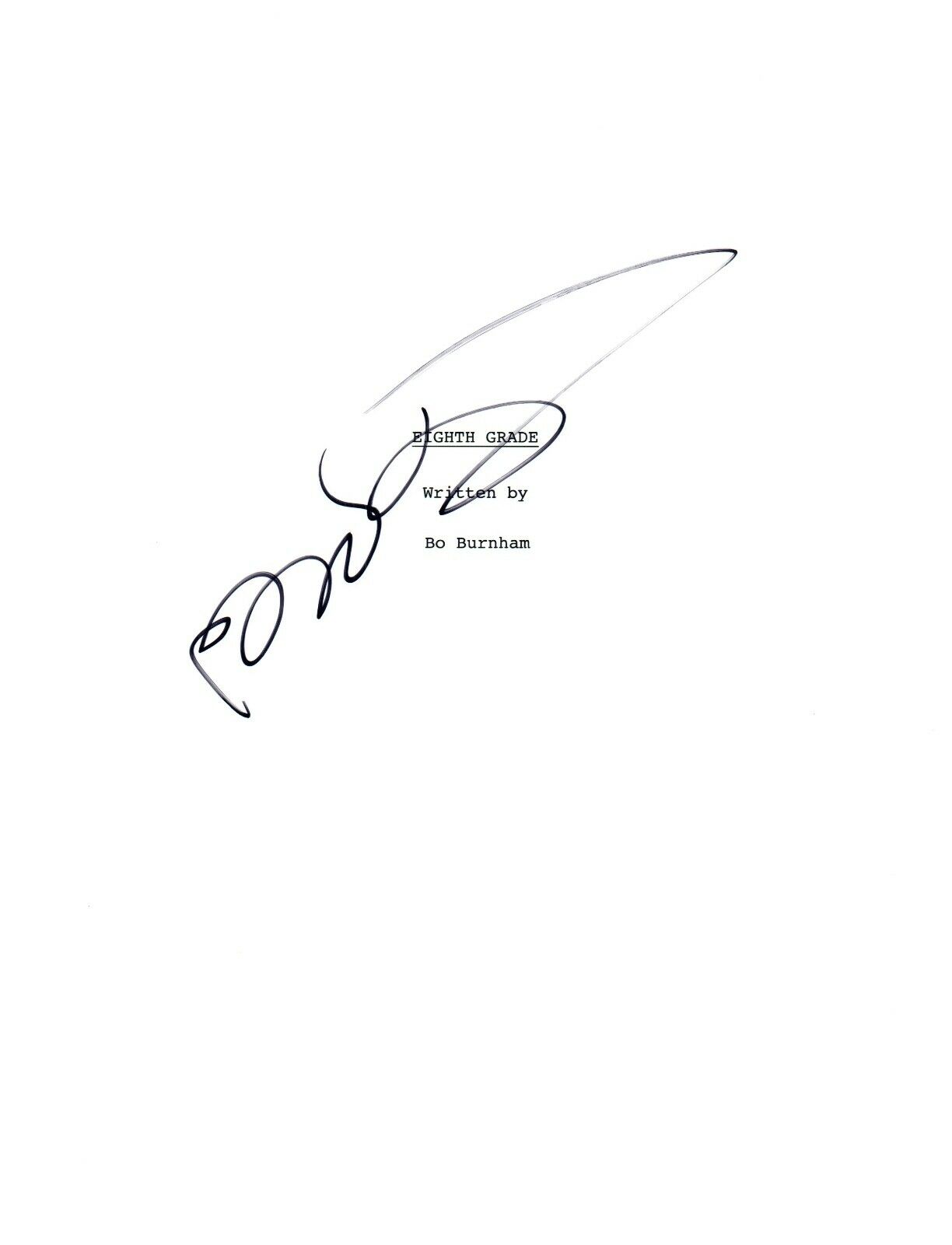 Bo Burnham Signed Autographed EIGHTH GRADE Full Movie Script COA ...