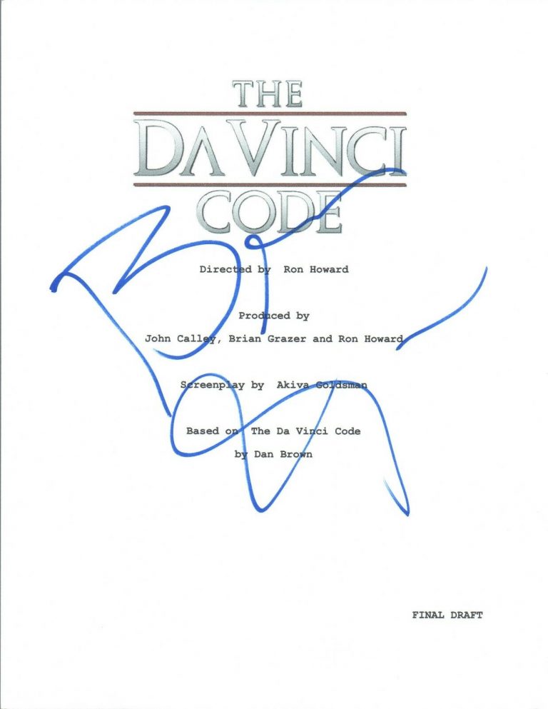 Brian Grazer Signed Autographed THE DAVINCI CODE Movie Script Producer ...