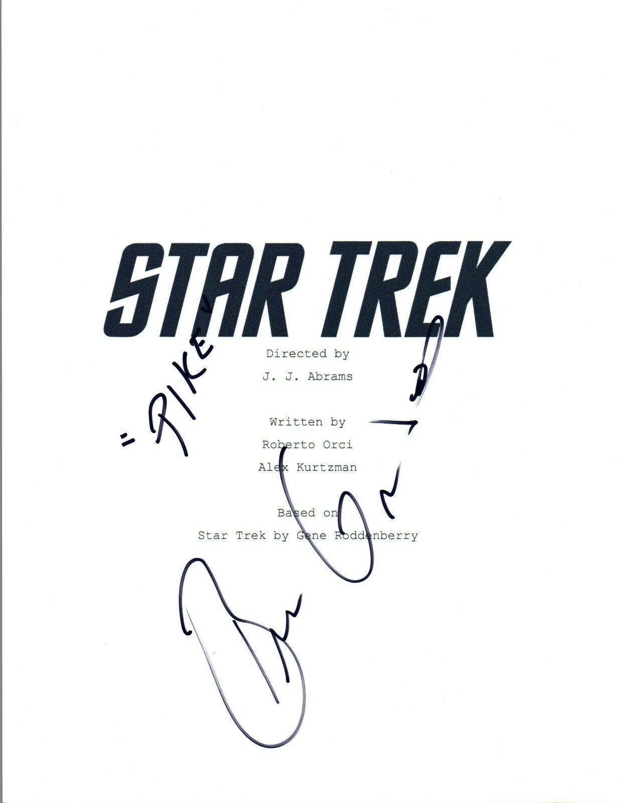 Bruce Greenwood Signed Autographed STAR TREK Movie Script COA VD ...