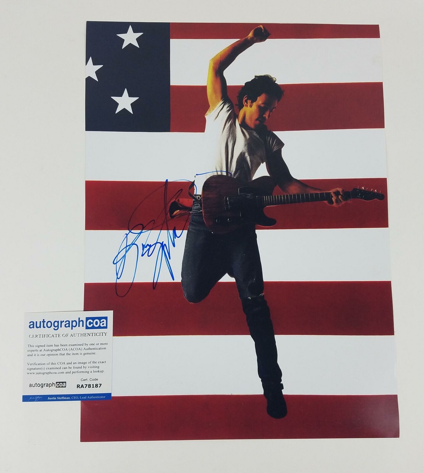 Bruce Springsteen Autographed 16x20 Photo Born In The USA ACOA ...