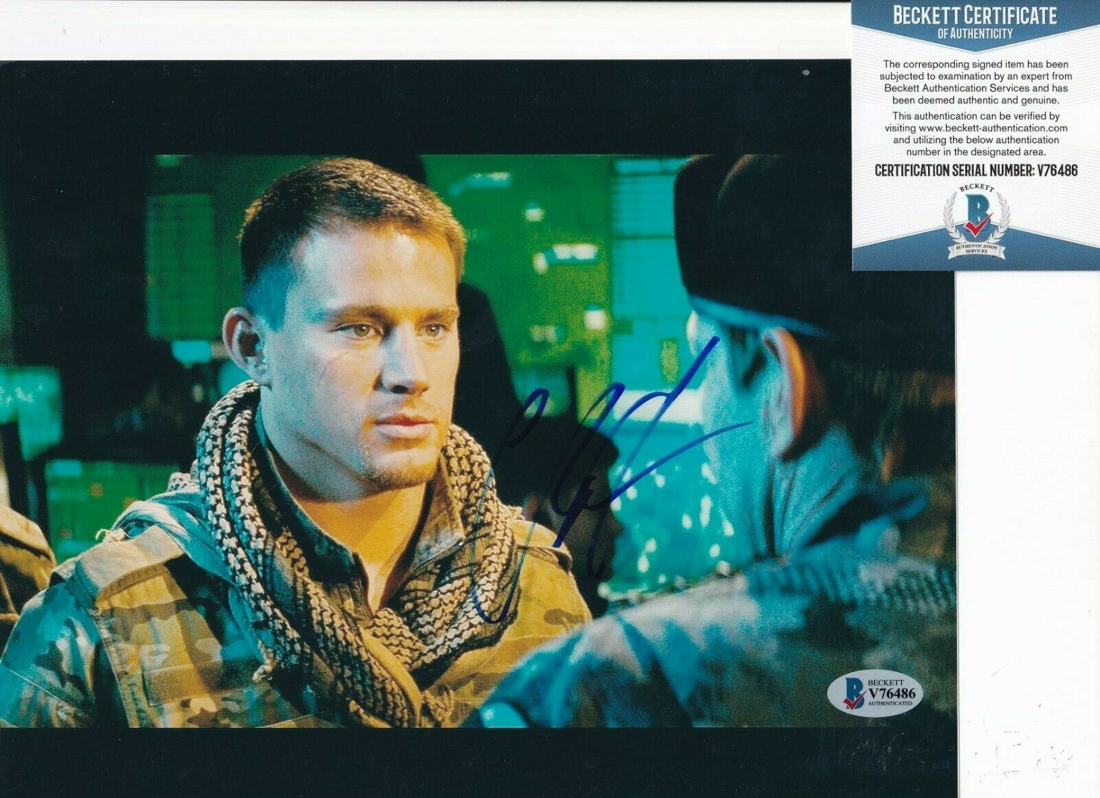 CHANNING TATUM signed (G.I JOE) Duke Movie 8X10 photo BECKETT BAS ...