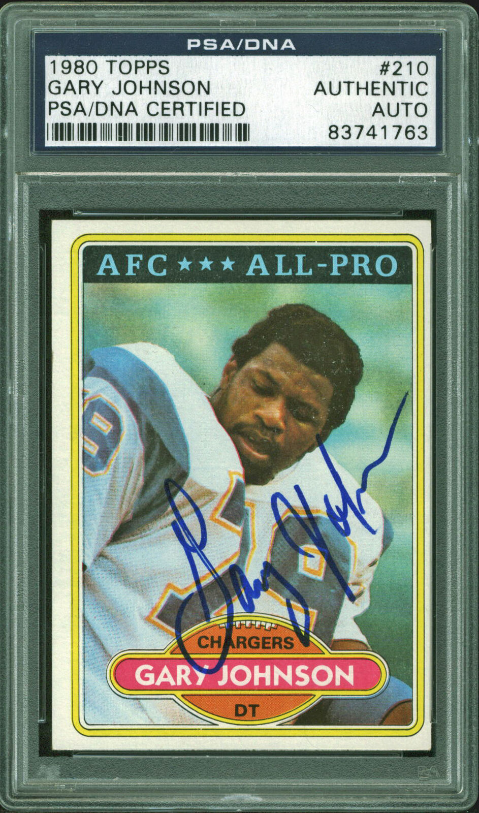 Chargers Gary Johnson Authentic Signed 1980 Topps #210 Auto Card PSA ...