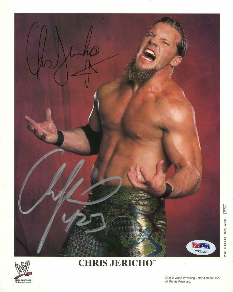 CHRIS JERICHO SIGNED AUTOGRAPH 8x10 PROMO PHOTO - WWE SUPERSTAR, FULL ...