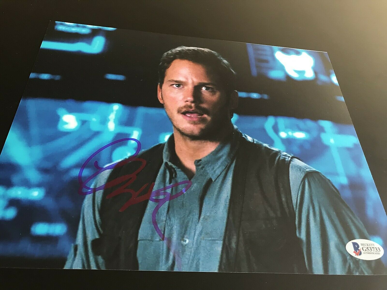 CHRIS PRATT SIGNED AUTOGRAPH 8x10 JURASSIC PARK GUARDIANS OF GALAXY ...