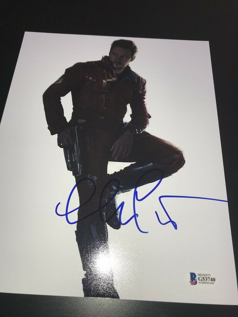 CHRIS PRATT SIGNED AUTOGRAPH 8x10 PHOTO GUARDIANS OF THE GALAXY BECKETT ...