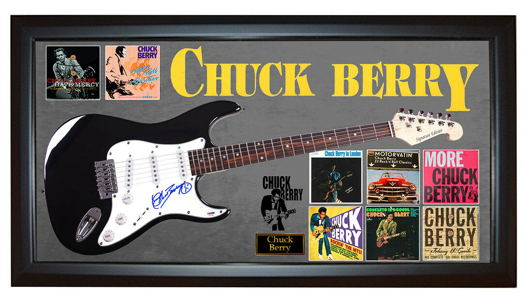 Chuck Berry Autographed Rare Frown Signed Guitar UACC RD AFTAL PSA ...