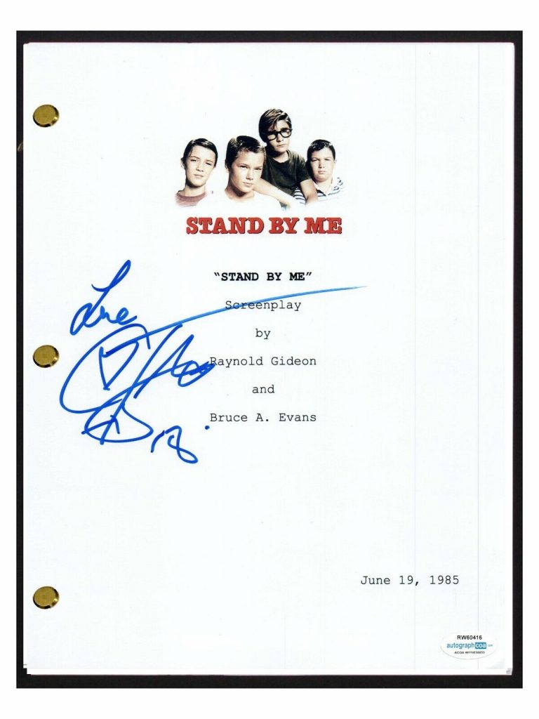Corey Feldman Signed Autographed STAND BY ME Full Movie Script ACOA ...