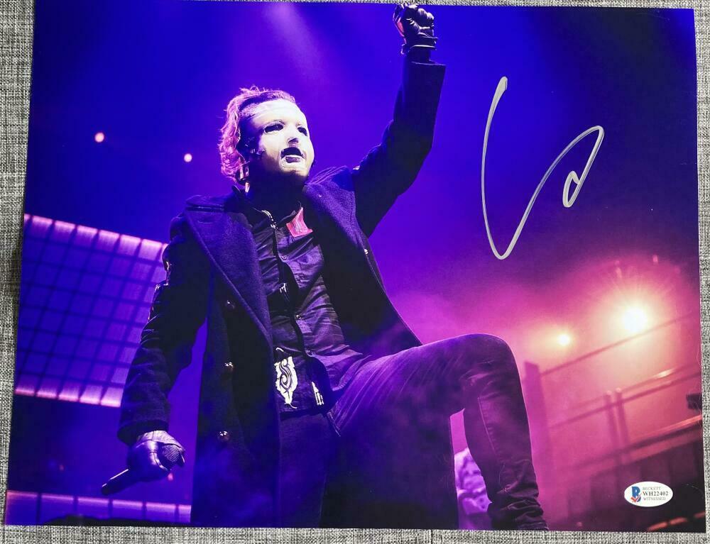 COREY TAYLOR SIGNED AUTOGRAPH SLIPKNOT INTENSE STAGE 11X14 PHOTO ...
