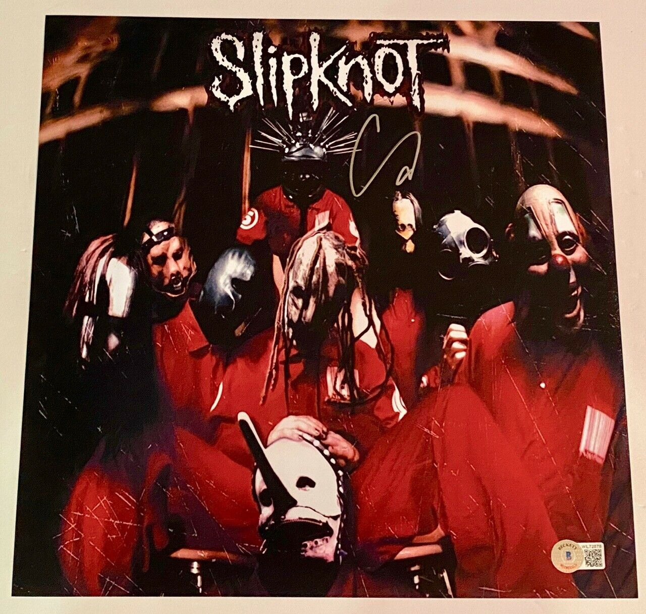 Corey Taylor Signed Slipknot ST Self Titled Album Cover 12x12 Photo BAS ...