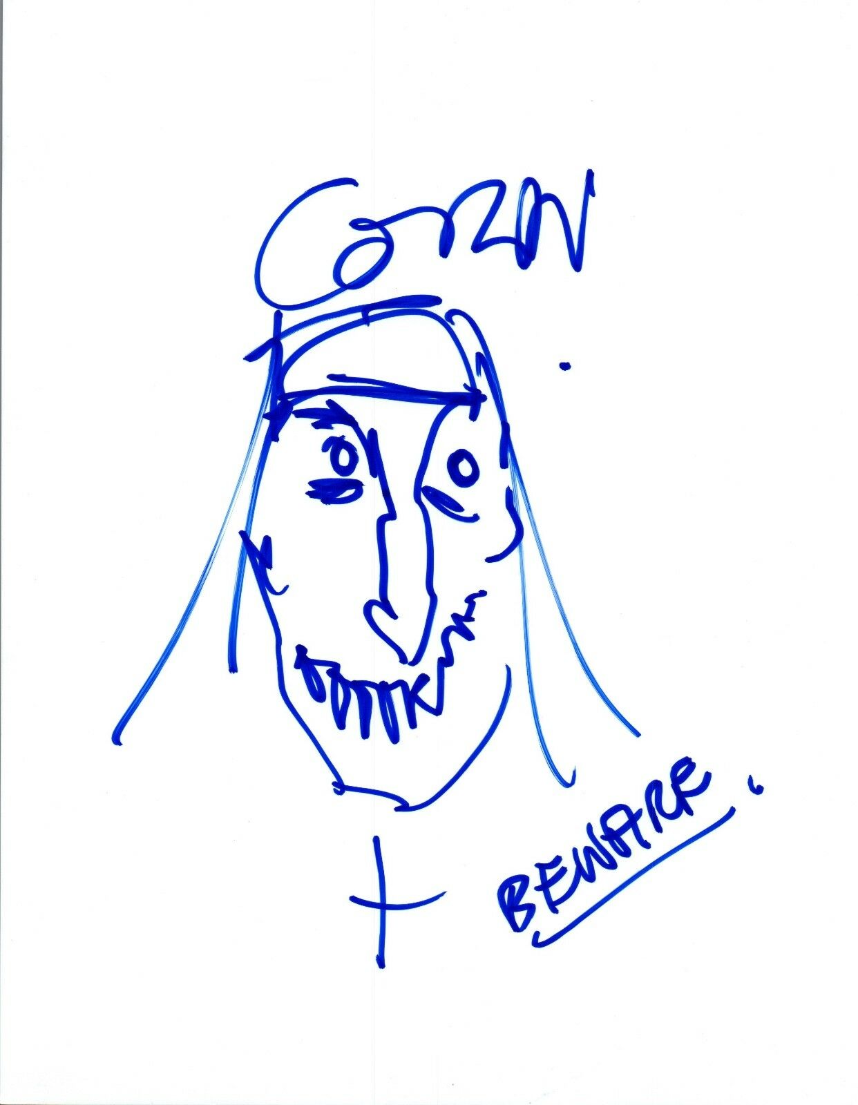 Corin Hardy Signed Autograph 8.5x11 Hand Drawn Sketch Drawing THE NUN ...