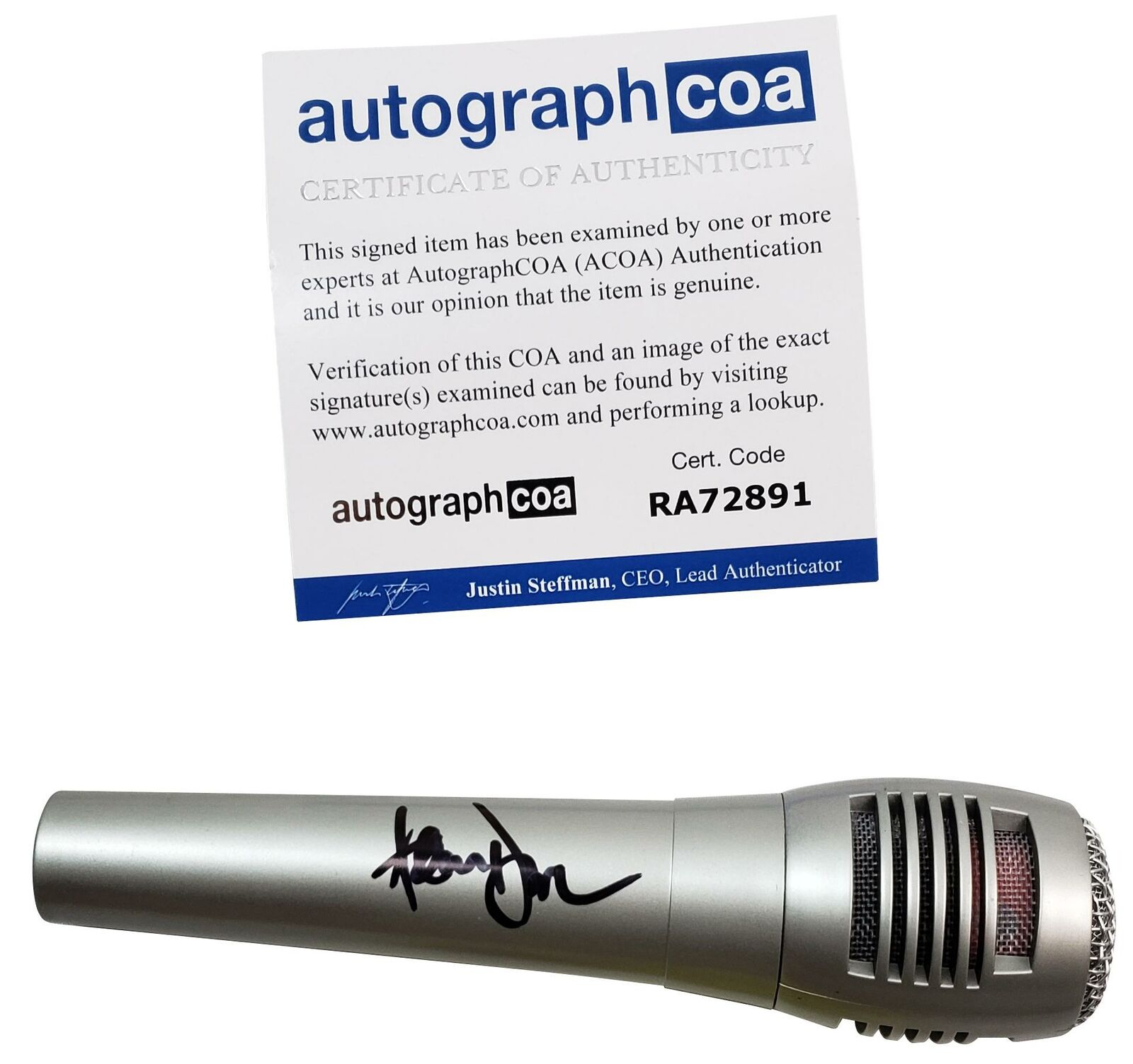 Counting Crows Adam Duritz Autograph Signed Microphone ACOA | Autographia