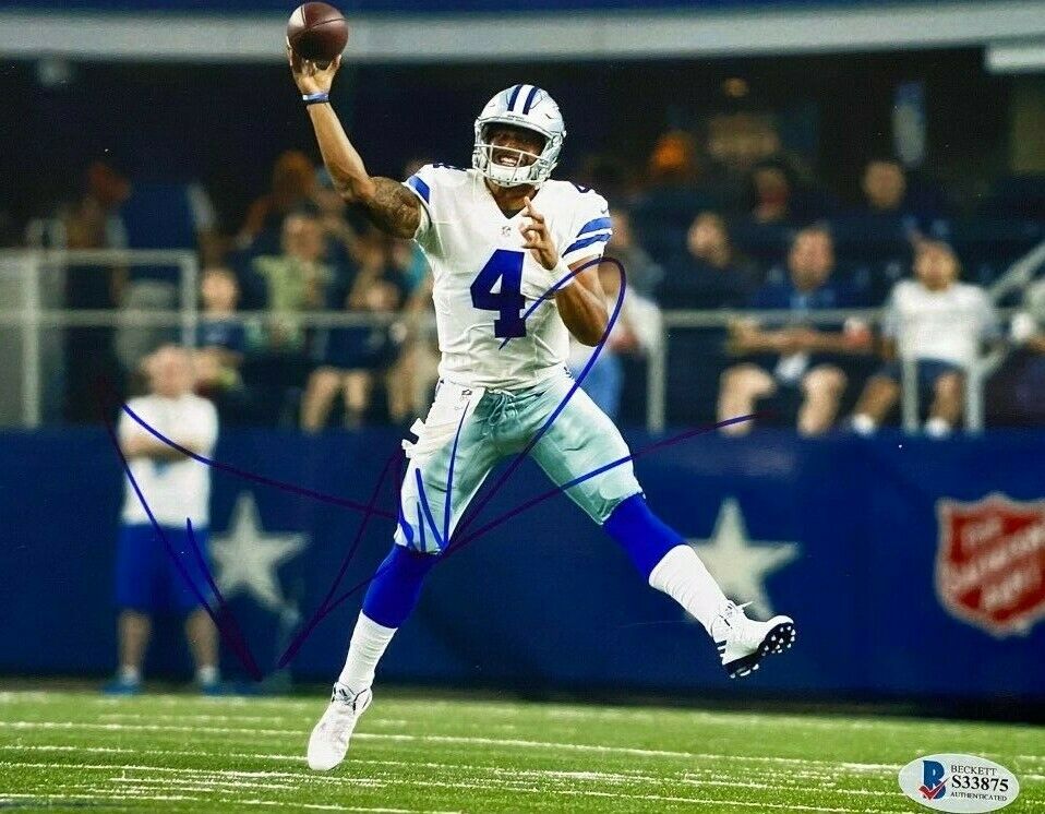 Dak Prescott signed autographed 8x10 Photo Dallas Cowboys VERY RARE ...