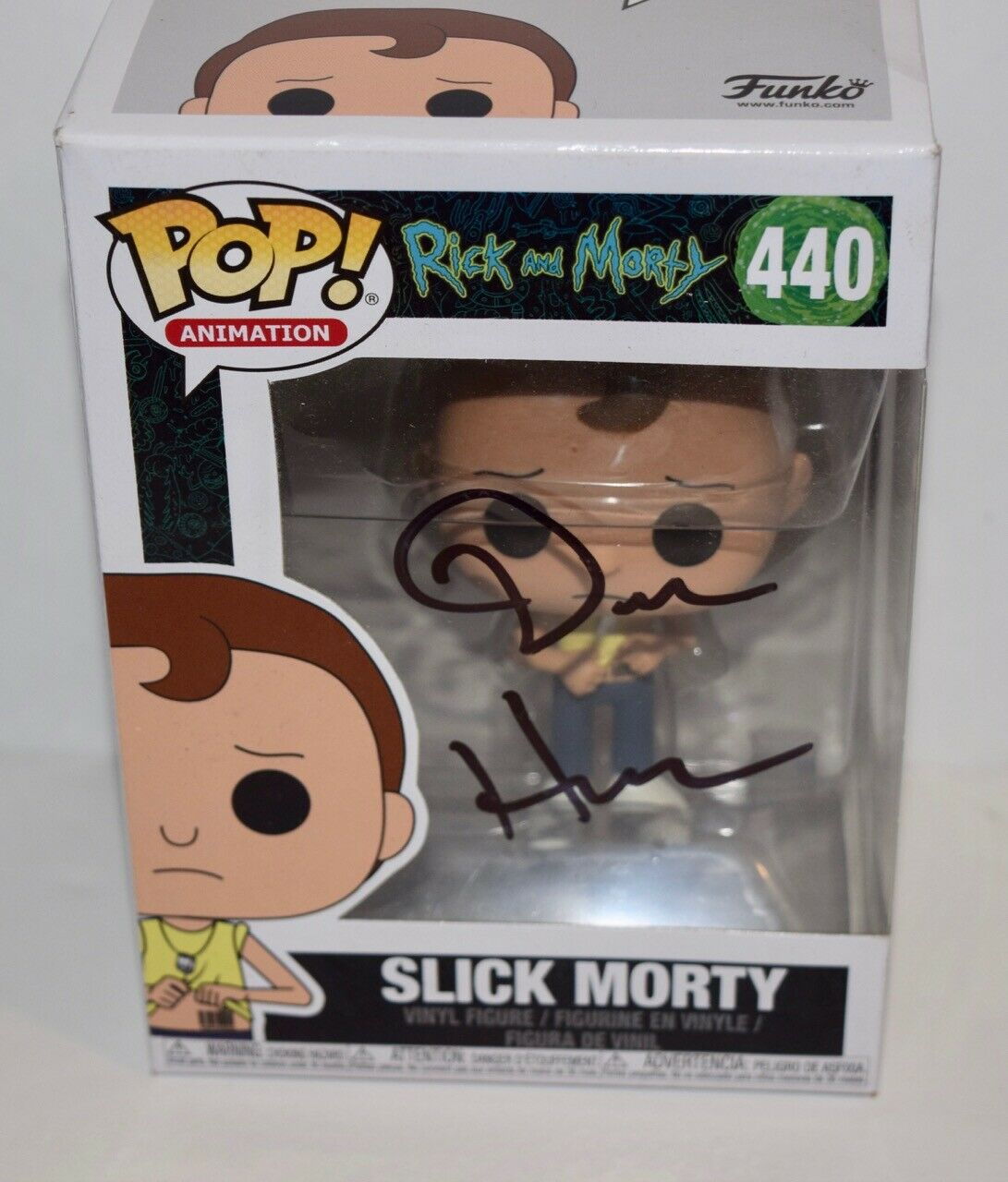 Dan Harmon Signed Autograph Rick and Morty SLICK MORTY 440 Funko Pop ...
