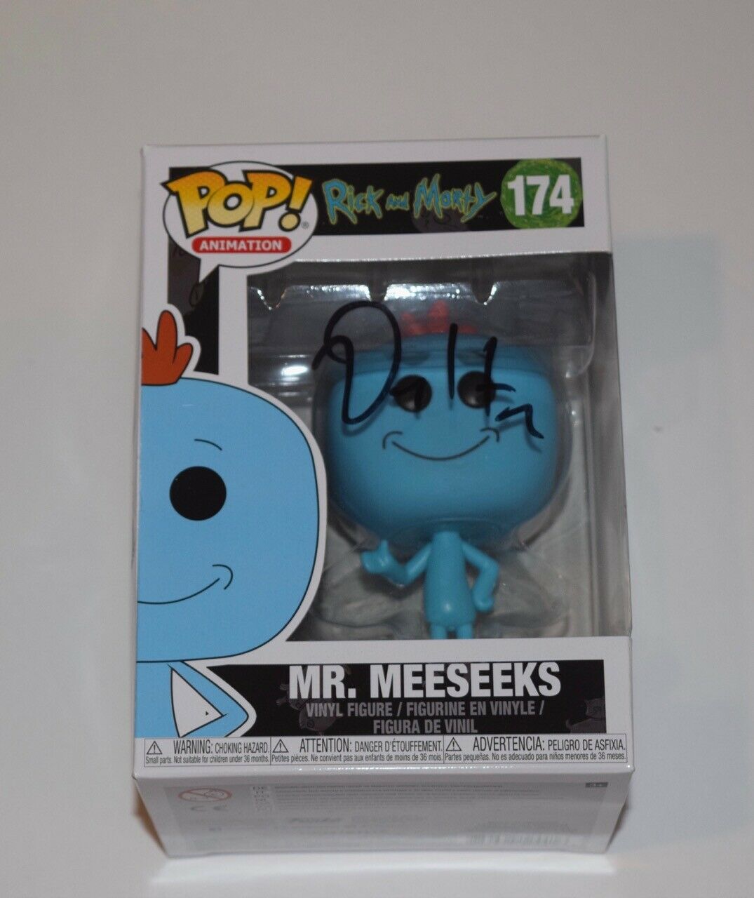 Dan Harmon Signed Rick and Morty MR MEESEEKS 174 Funko Pop Figure ...