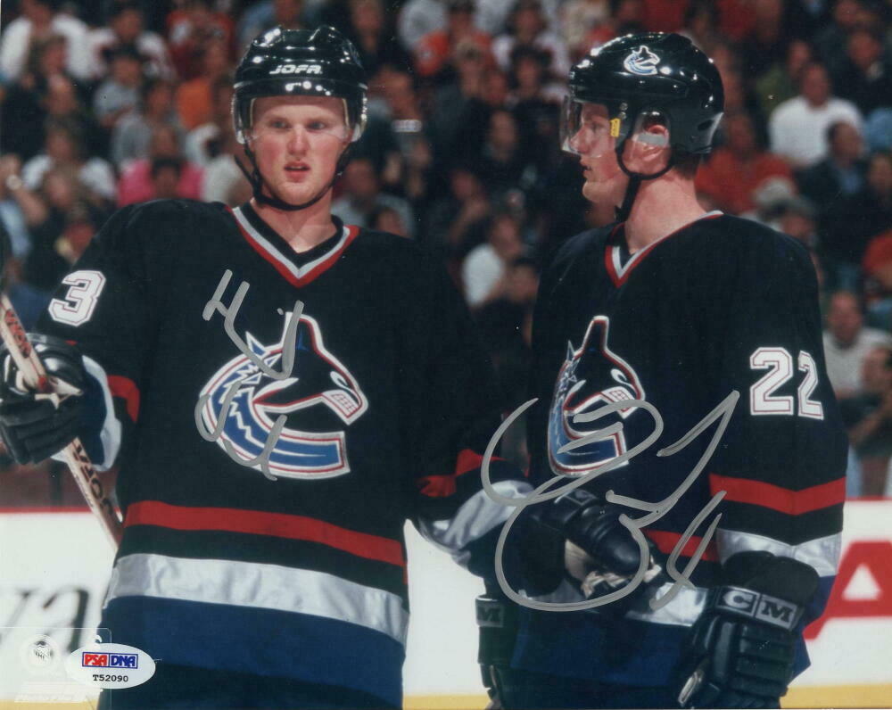 DANIEL SEIN & HENRIK SEDIN DUAL SIGNED AUTOGRAPH 8x10 PHOTO - CANUCKS ...