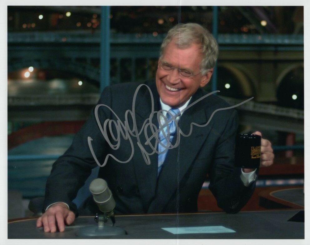 DAVID LETTERMAN signed autographed LATE SHOW photo | Autographia